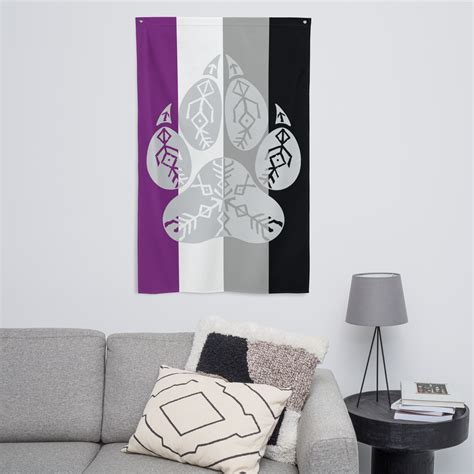 Asexual Wolf Pack Pride Flag Vertical Wolf The Red