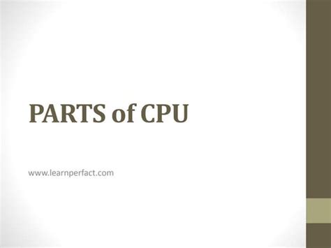 Parts Of Cpu Pdf