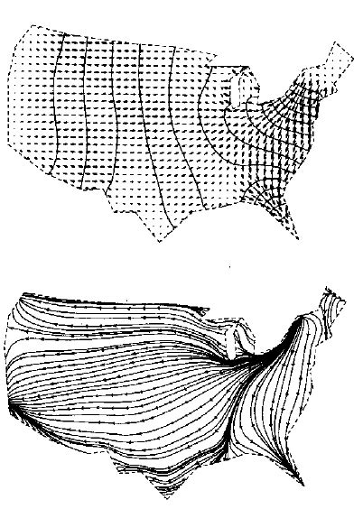 Estimated State To State Net Migration Depicted As A Vector Field With