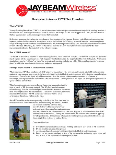 Vswr Test Pdf Antenna Radio Electrical Impedance