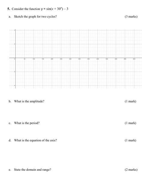 [answered] 5 Consider The Function Y Sin X 30 3 A Sketch The Graph For Kunduz