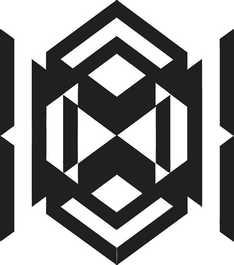 Abstract Elegance Black Icon With Vector Logo And Abstract Geometric Forms Infinite Angles