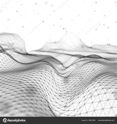 Abstract Futuristic 3d Render Illustration Plexus Polygonal Background