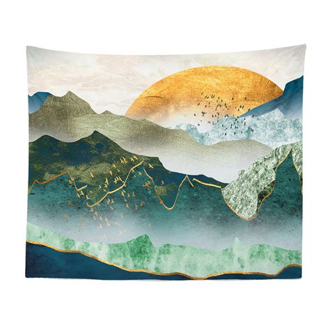 Mountain Tapestry Landscape Tapestry Mountain Wall Etsy In 2022