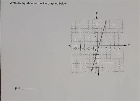 Solved Write An Equation For The Line Graphed Below ส่ง х