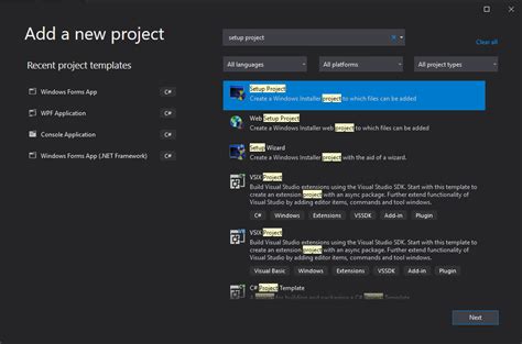 C How To Create An Installer Project In Vs2019 For A Windows Form