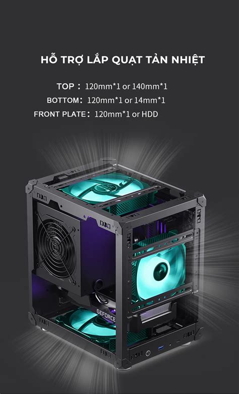 VỎ Case Jonsbo C6 Black Mini Tower MÀu Đen