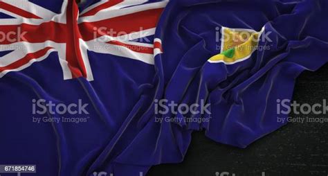 터크스 케이커스 제도 플래그 어두운 배경 3d에 주름이 렌더링 0명에 대한 스톡 벡터 아트 및 기타 이미지 0명 3차원 형태 Turks And Caicos