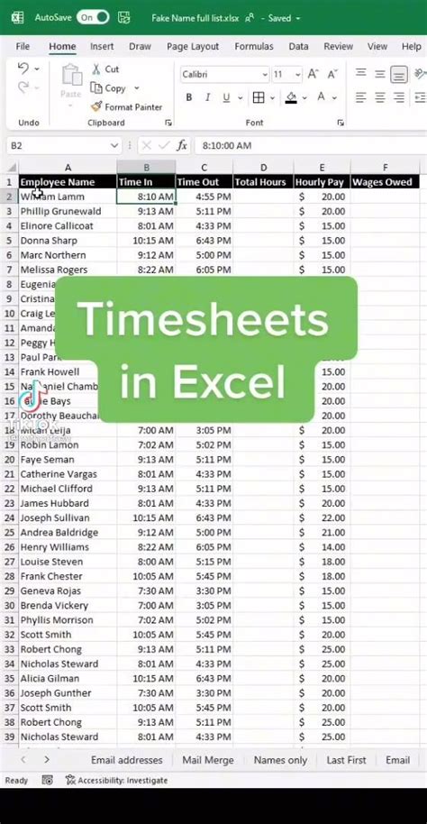 Time Sheets In Excel Artofit