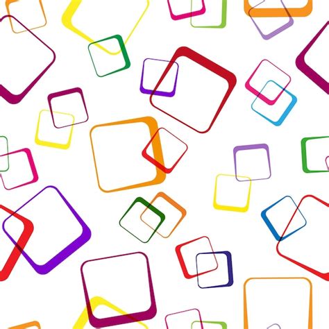 premium vector seamless pattern of multicolored intersecting squares