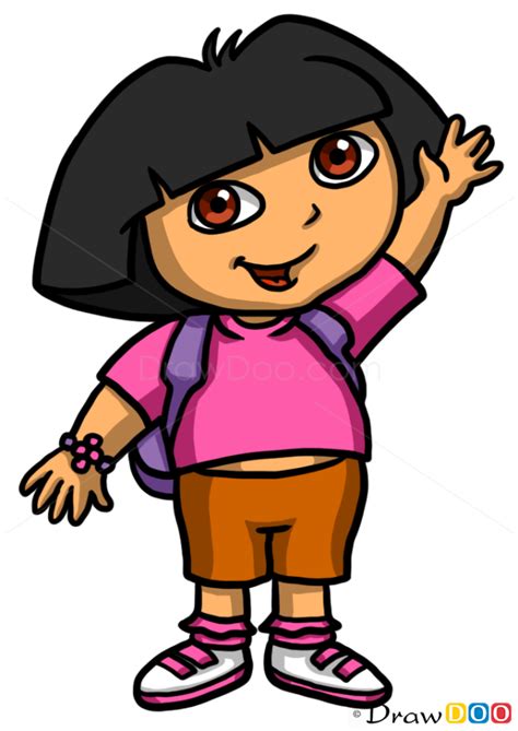 How To Draw Dora Cartoon Characters