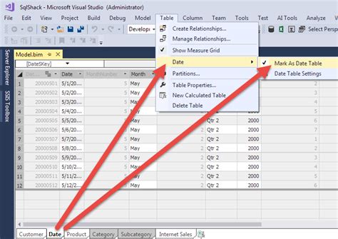 time intelligence in analysis services ssas tabular models