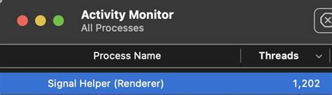 signal helper renderer on macos starts a lot of threads 20 of my machine s threads after 9d