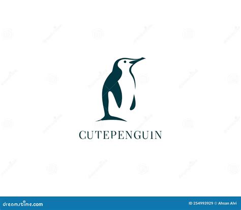 Penguin With Tie Vector Logo Design Stock Vector Illustration Of