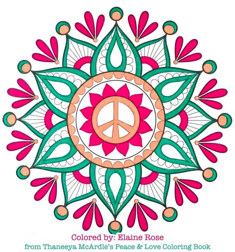 Peace And Love Coloring Book Gallery Over 150 Colored Pages From