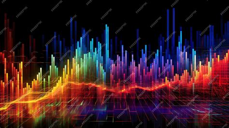 Premium Ai Image Vibrant Data Visualization A Closeup Of A Colorful Graphic Generative Ai
