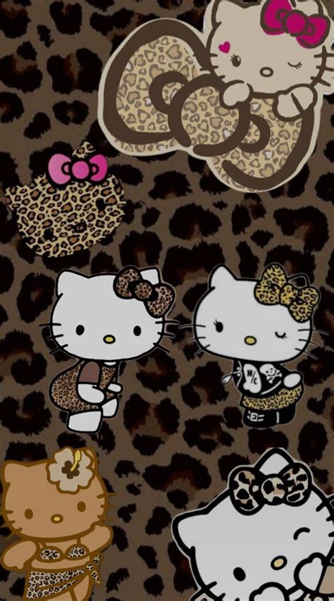 35 Adorable Hello Kitty Wallpapers Leopard Luxe Kitty Wallpaper