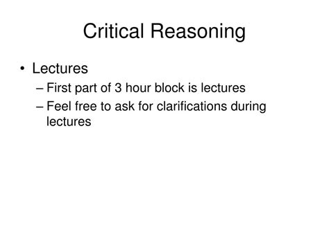 Ppt Critical Reasoning Powerpoint Presentation Free Download Id1094128