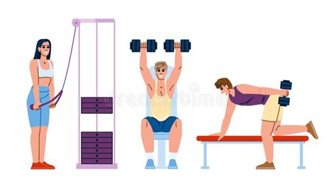 Bicep Fitness Exercises Arm Vector Stock Illustration Illustration Of