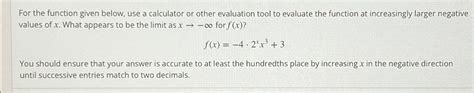 Solved For The Function Given Below Use A Calculator Or
