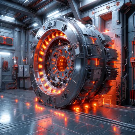 Premium Photo Futuristic Scifi Spaceship Engine Room Interior