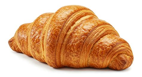 Golden Brown Croissant With A Flaky Layered Texture The Curved Shape