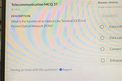 Telecommunication MCQ 37 M C Q DESCRIPTION StudyX