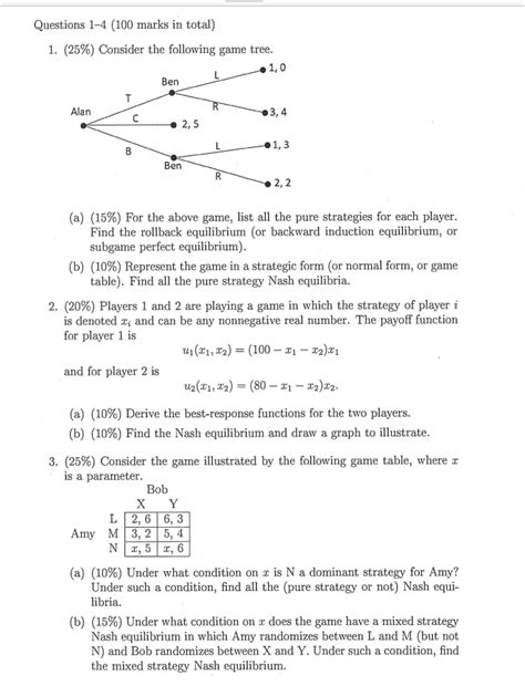 Solved Questions 1 4 100 Marks In Total 1 25 Consider