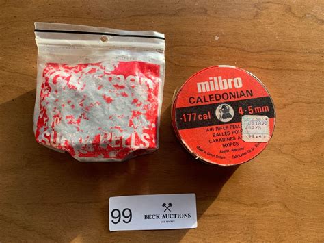 Crosman 22cal And Milbro Caledonian 177cal Airgun Pellets