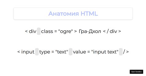 Html Anatomy Codesandbox