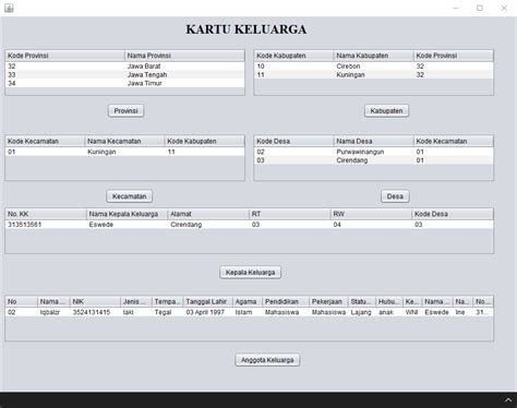Membuat Form Kartu Keluarga