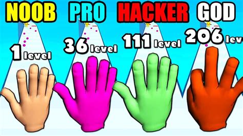 NOOB Vs PRO Vs HACKER Vs GOD Colorful Hand YouTube