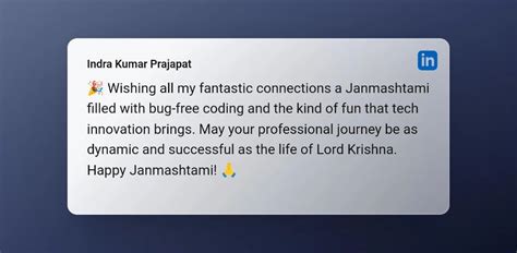 Happyjanmashtami Connections Flutterdeveloper Linkedin Krishna Indra Kumar Prajapat