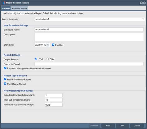 File Report Schedule Modify OSNEXUS Online Documentation Site