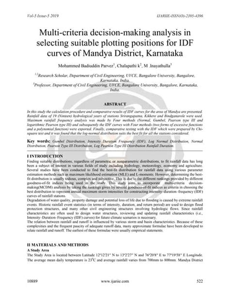 Multi Criteria Decision Making Analysis Pdf Weather Science