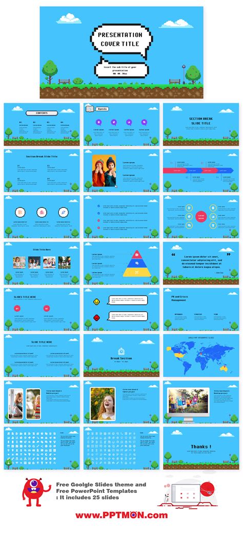 Pixel Art Presentation Free Google Slides Themes And PowerPoint Templates Powerpoint Design