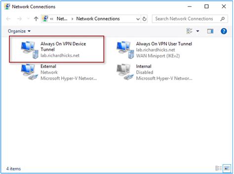 Always On Vpn Device Tunnel Missing In Windows 10 Ui Richard M Hicks