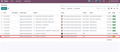 Services Odometers Reporting In The Odoo 15 Fleet Module