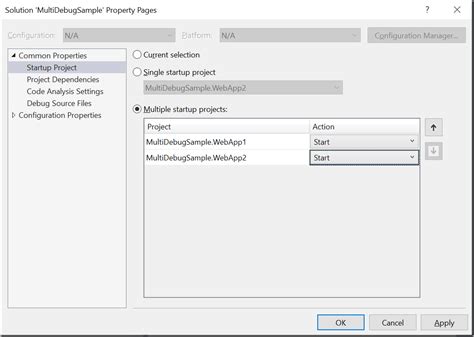 Debugging Multiple Aspnet Core Projects In A Single Solution Dotnet Catch Blogging Net C