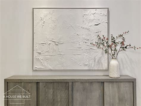 Diy Textured Canvas Art With Drywall Mud Diy Bird Bath Diy Accent