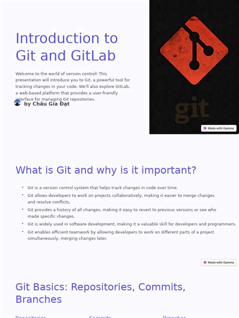 Git And Gitlab Version Control Guide Pdf Version Control Computer Science