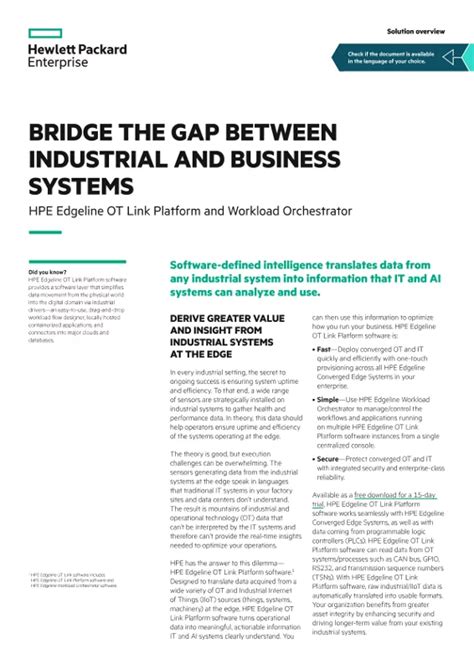 Hpe Edgeline El1000 Converged Edge System