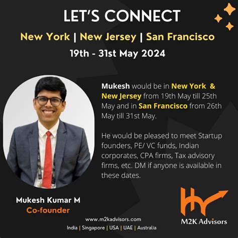 mukesh kumar m on linkedin networking startup vc taxadvisory cpa