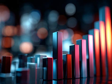 Futuristic 3d Bar Graph With Rising Trend Presentationgo