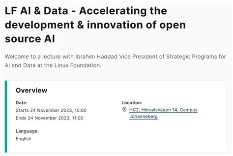 Ibrahim Haddad Phd On Linkedin Open Source Ai Talk Gothenburg Nov 24 I Will Be Visiting