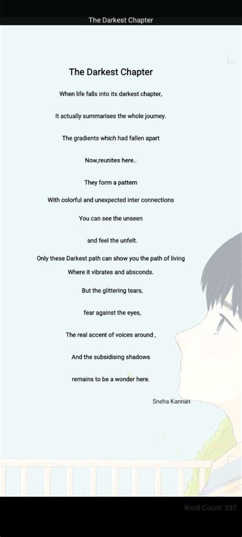Hi Everyonethought Of Sharing A Small Piece Of Creativitythe Darkest Sneha Kannan