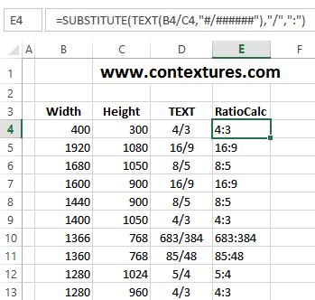 Calculate A Ratio In Excel Contextures Blog