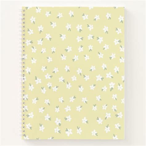 Yellow Floral Notebook Zazzle Notebook Covers Diary Ideas Yellow