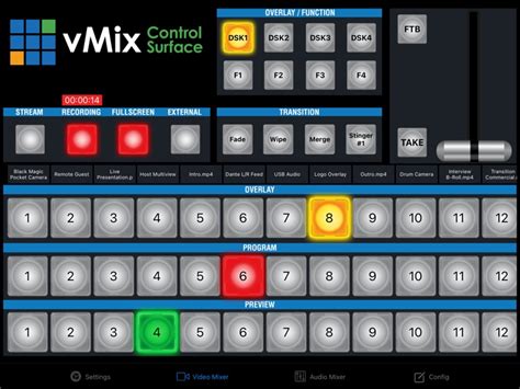 VMix Virtual Control Surface By Seth Haberman