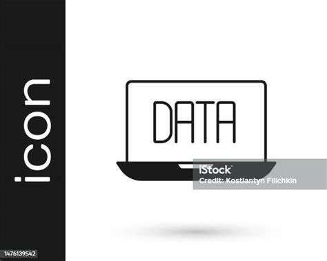 흰색 배경에 격리된 검은색 데이터 분석 아이콘입니다 비즈니스 데이터 분석 프로세스 통계 차트 및 다이어그램 벡터 개념에 대한